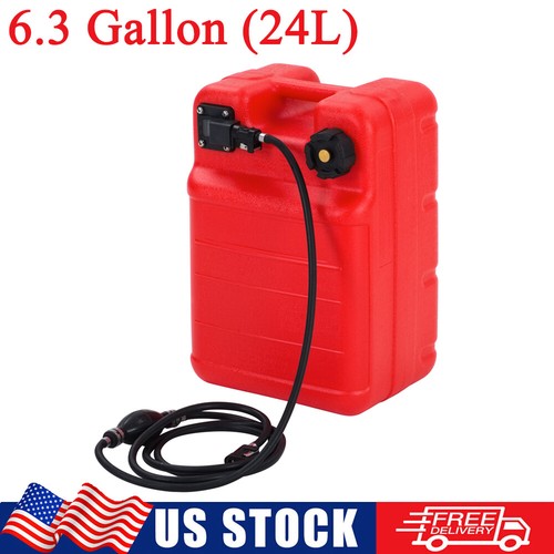6.3 Gallon/24L Boat Fuel Tank Portable Marine Outboard Gas Tank with ...