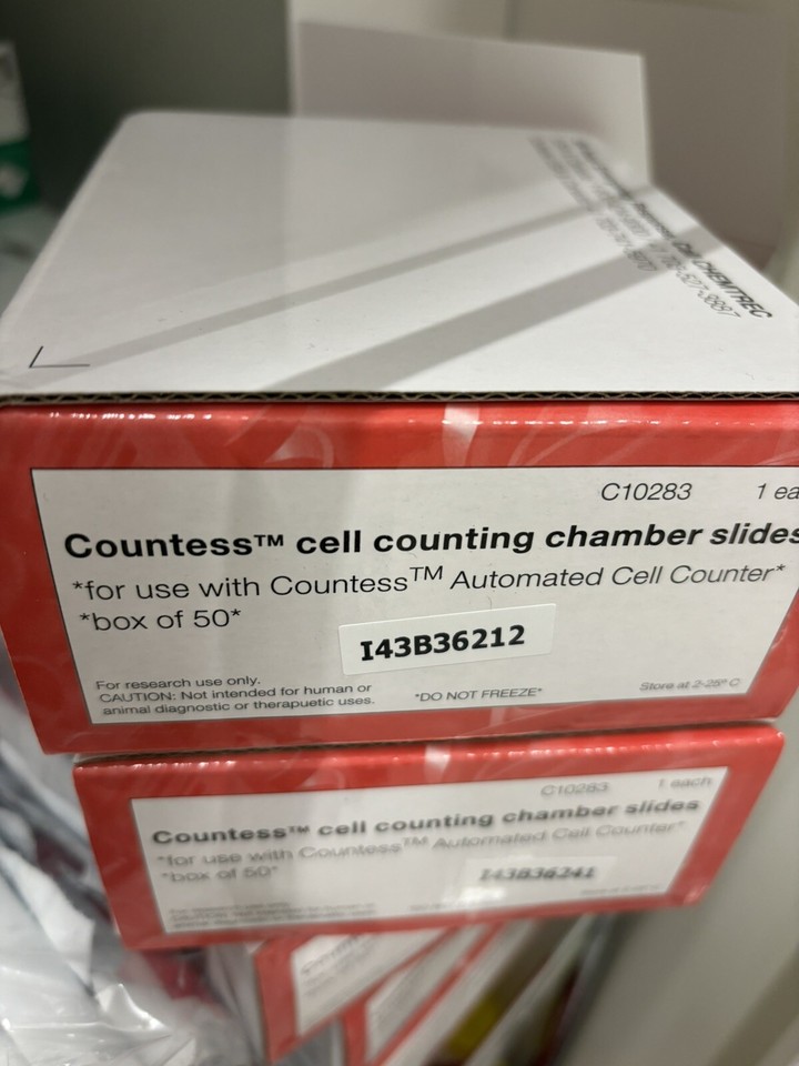 BRAND NEW SEALED C10283 THERMO INVITROGEN 50/PK COUNTESS CELL COUNTING ...