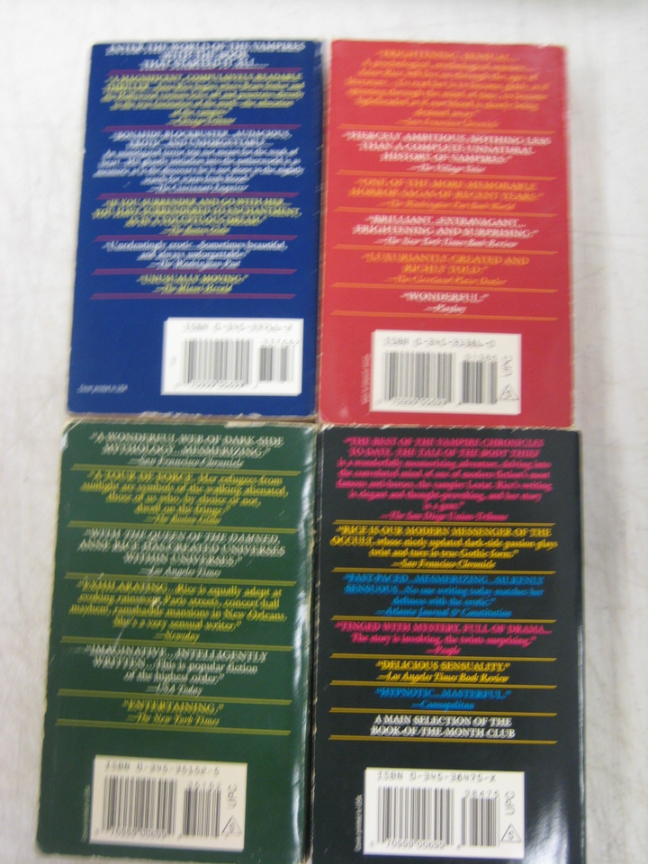 The Complete Vampire Chronicles Anne Rice 4 Book Set PB paperback ...