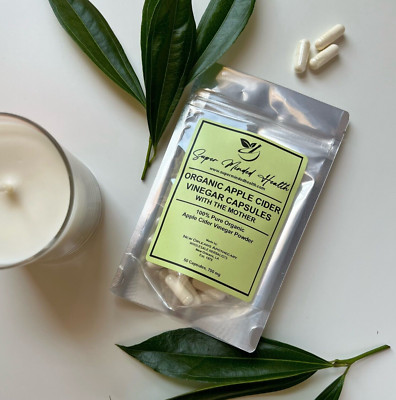 Apple Cider Vinegar Capsules With The Mother (700 milligrams) Organic ...