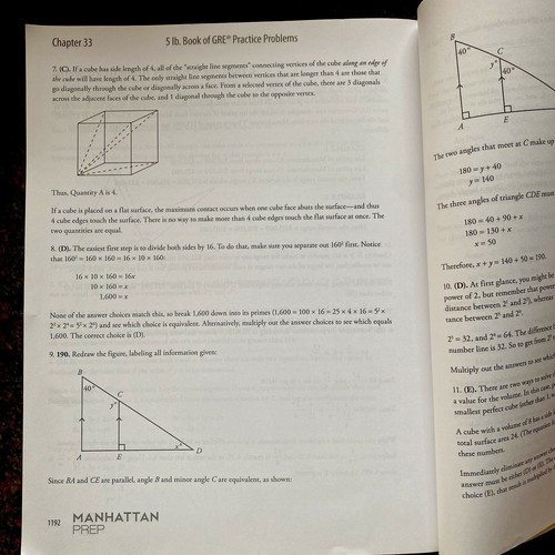 5 Lb. Book of GRE Practice Problems by Manhattan Prep Staff (2013 ...