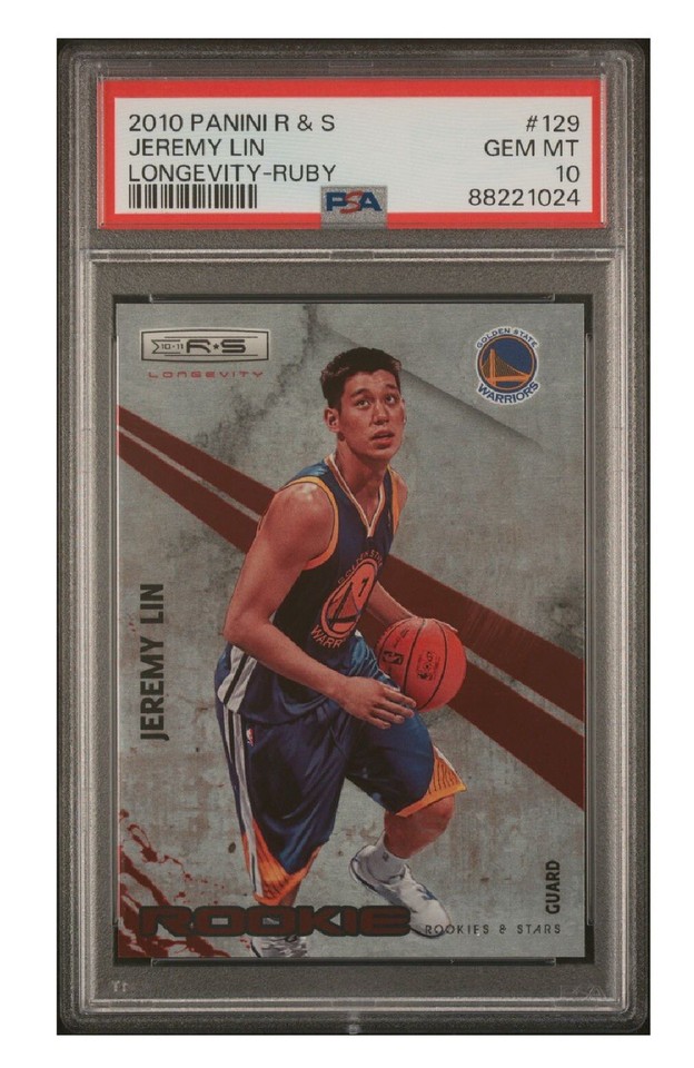 2010 Panini R&S JEREMY LIN #129 RC Longevity Ruby Rookie PSA 10 /250 ...