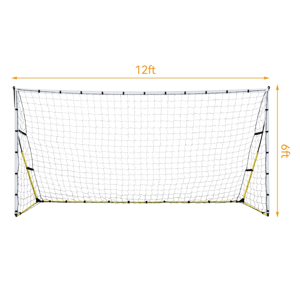 12x6 Pop Up Football Goal PORTABLE TRAINING Garden Goals with bag quick ...