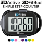 3DFitBud Simple Step Counter Walking 3D Pedometer with Clip and Lanyard ...