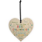 Personalised Childminder Teacher Gift Wood Heart Pre School Nursery ...