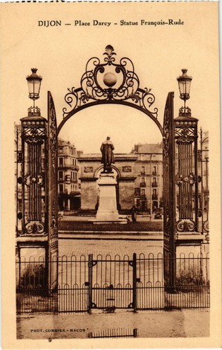 CPA Dijon Place Darcy Statue Francois Rude (1366723) | eBay