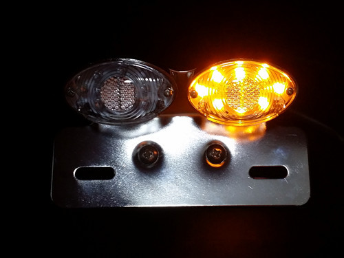 LED Brake Tail Light Bracket Support Light ATV Cruiser Dual Sport For ...