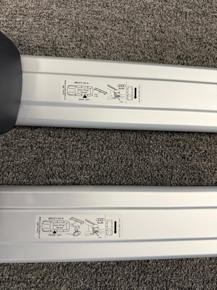 2017 2019 - 2022 Audi Q5 SQ5 Roof Rack Side Rail Cross Base Carrier ...