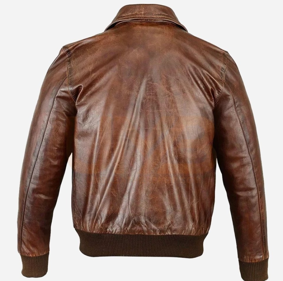 Custom Fit A2 Bomber Jacket Real Cowhide Leather Aviator Flight Jacket ...