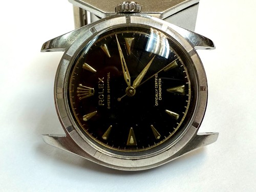Vintage Rolex Oyster Perpetual ref 6107 SS Black Dial c.1952 | eBay