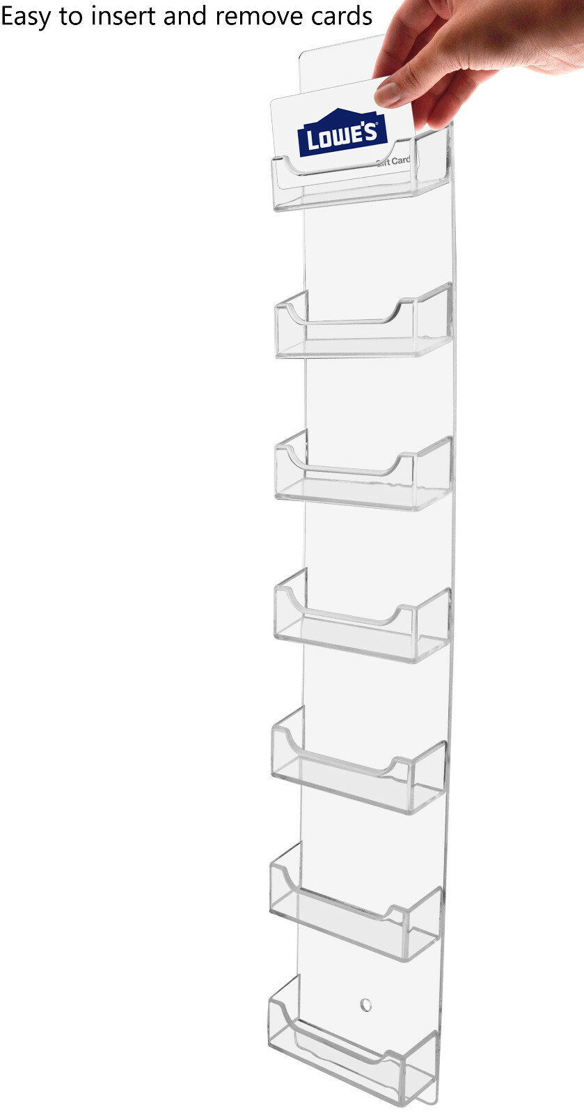 7 Pocket Hanging Business Card Holder with Hanging Hardware Clear ...