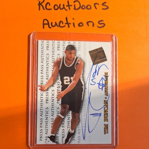 1998-99 Press Pass Authentics Tim Duncan Autograph Auto Spurs | eBay