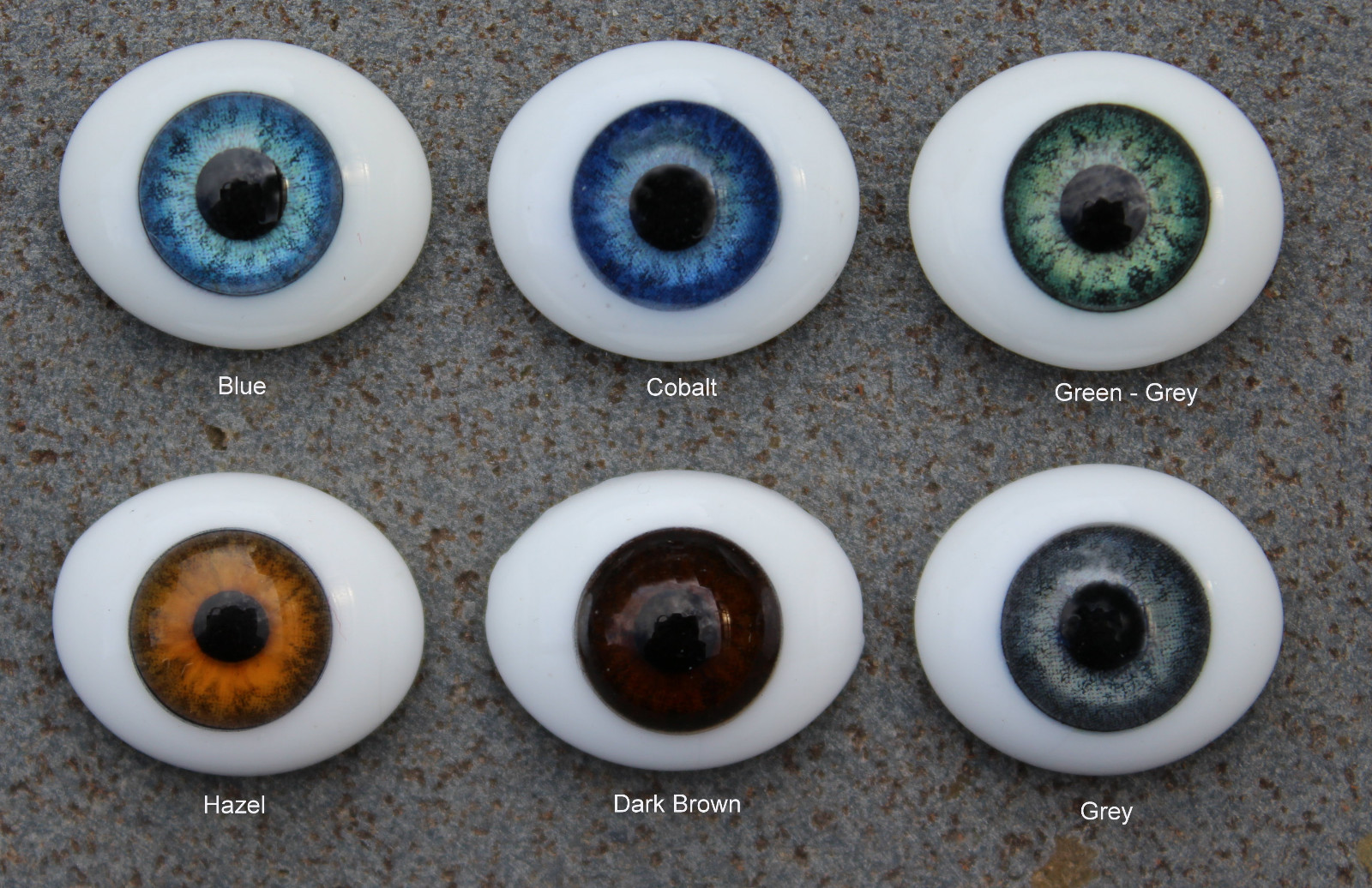 Solid Glass, Flatback Oval Paperweight Eyes - Green Grey, 8mm | eBay