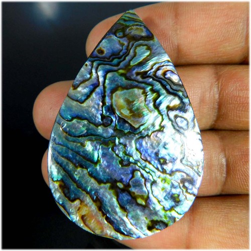 Natural Multi Color Paua Abalone Shell 103.50Cts. Pear Cabochon Loose ...