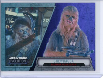 CHEWBACCA 2016 Topps Star Wars Evolution PURPLE LIGHTSABER Parallel ...
