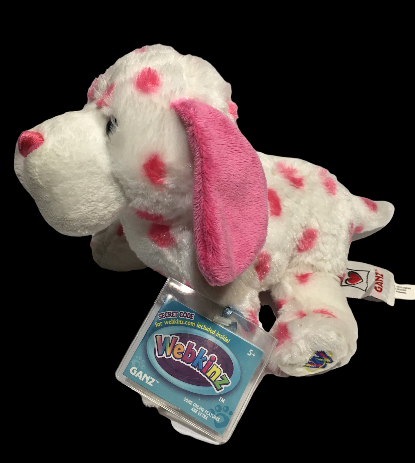 RARE Ganz Webkinz Pink Dalmatian Puppy Dog Polka Dots Plush HM673 Tags ...