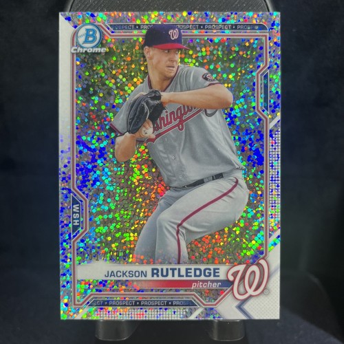 JACKSON RUTLEDGE 2021 Bowman Chrome Speckle 051/299 #BCP-103 Nationals ...