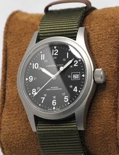 Hamilton Khaki H694390 Men's Vintage Watch & Leather Straps Used | eBay