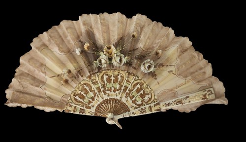 Antique 19th Century Victorian Handpainted Lace Hand Fan | eBay