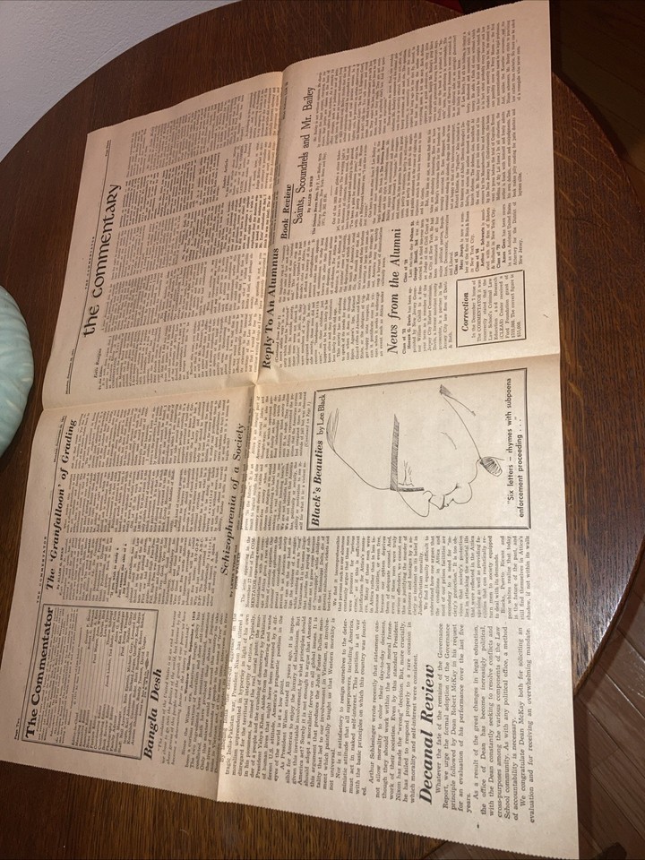 NEW YORK UNIVERSITY LAW CENTER Student Newspaper "The Commentator" Dec ...