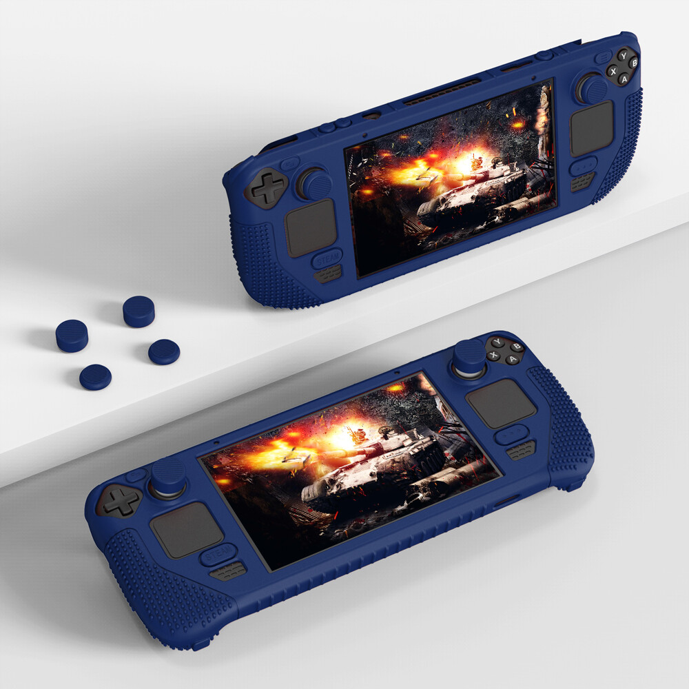 V4-1 Game Console Case for Steam Deck Thumb Stick Grip Cover Cap (Blue ...