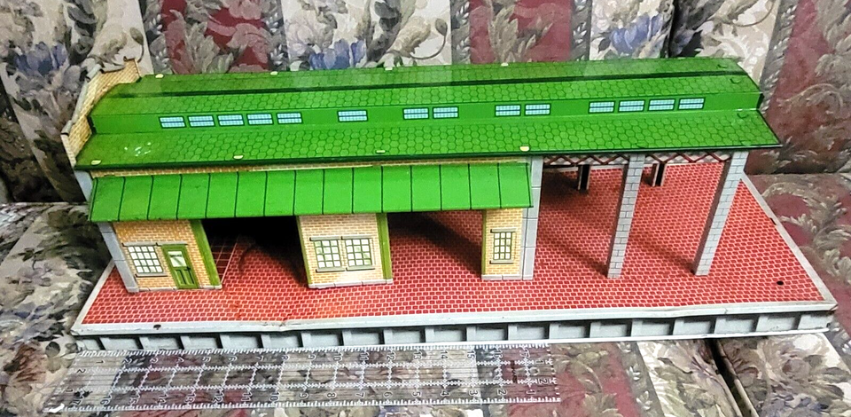 Marx Freight Terminal Tin Litho Train Station Toy Building Vintage ...