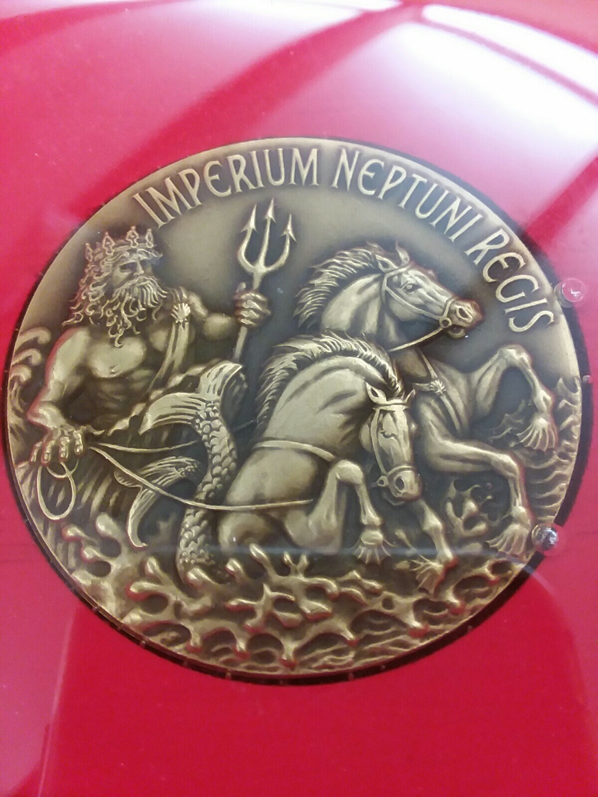 SHELLBACK IMPERIUM NEPTUNI REGIS CHALLENGE COIN DISPLAY PLAQUE with ...