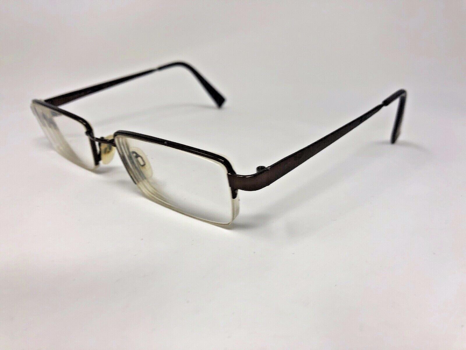 MARCHON W/FLEXON Eyeglasses Frame Half Rimless 51-19-140 Dark Brown ...