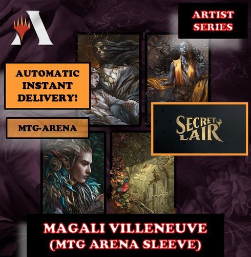 MTGA MTG ARENA CODE CARD ARTIST SERIES MAGALI VILLENEUVE SECRET LAIR SLEEVE | eBay