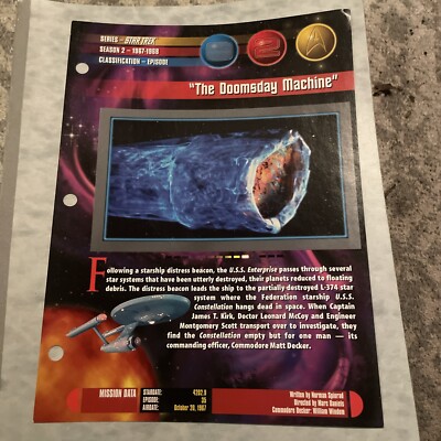 Star Trek Season 2 "The Doomsday Machine" Star Trek Universe 1997 | eBay