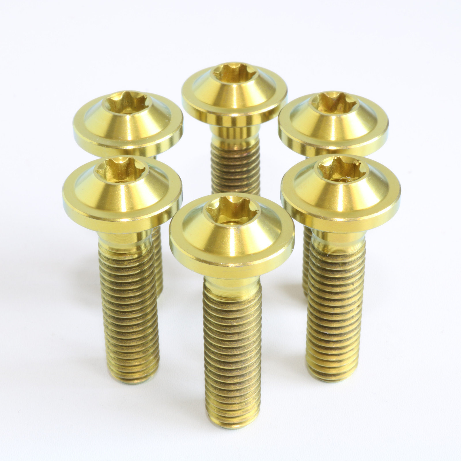 M8 x 30mm Bolts Gold Titanium M8x30mm Screws 8g Low Profile Flange Head ...