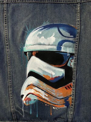 Star Wars Stormtrooper denim jacket custom painted Size Kids XL By ...