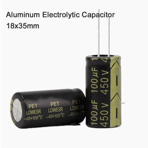 450v 100uf Aluminum Electrolytic Capacitor Power Adapter Black gold ...