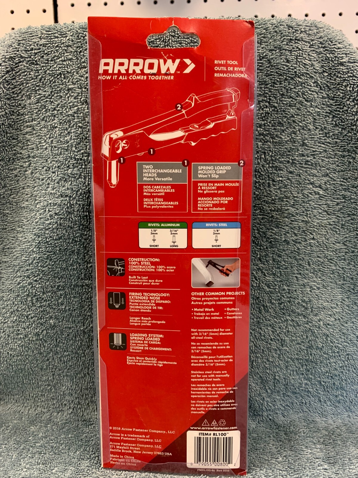 Rivet Tool No Rl100s-6 Arrow Fastener Co LLC 3pk for sale online | eBay