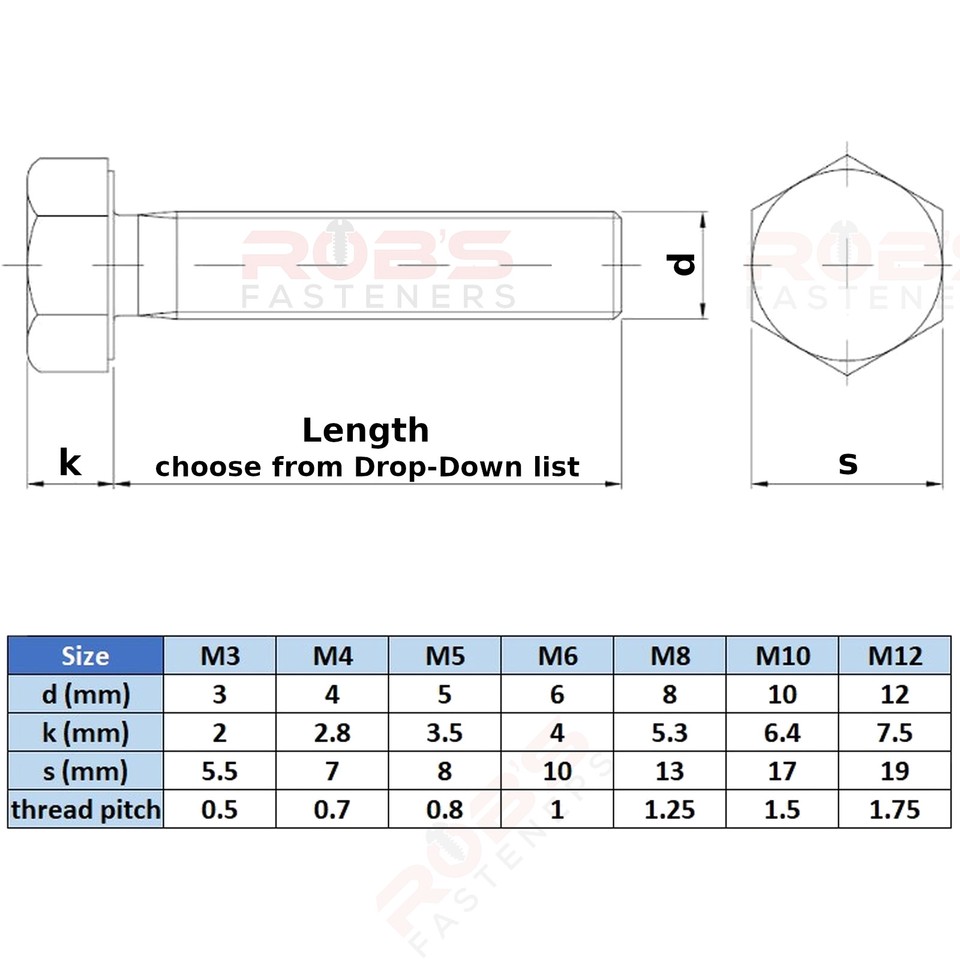 BOLTS AND NUTS M10 M12 FULLY THREADED SCREWS WITH NUTS ZINC PLATED FREE ...