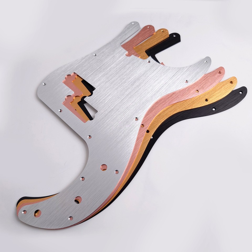 13 Hole 4 String Jazz BP P Bass Pickguards Aluminum Anodized for Fender ...