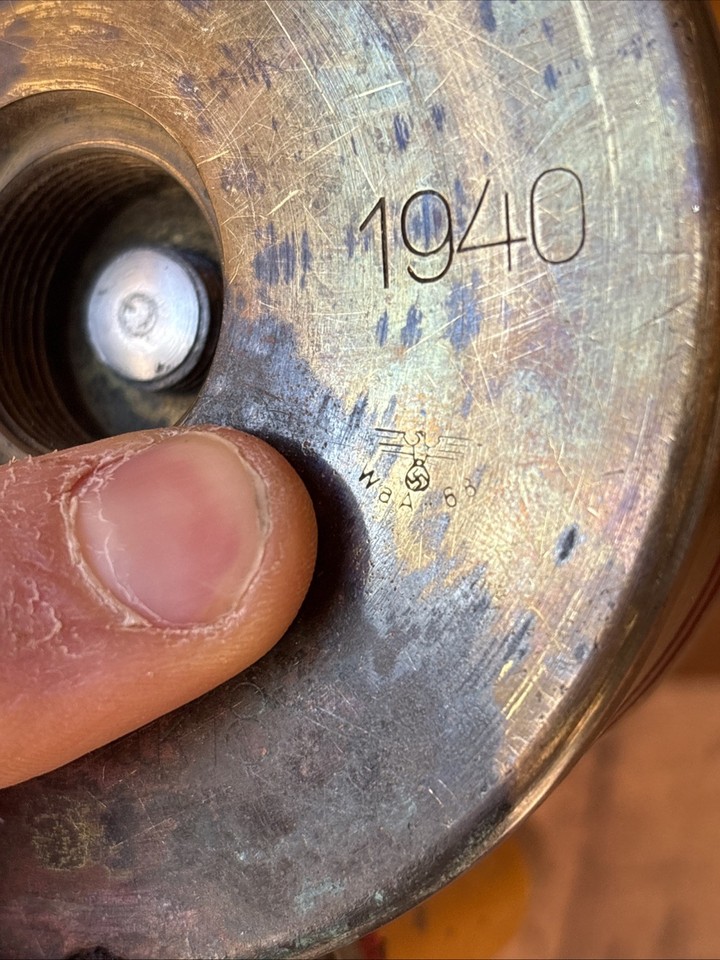 WW2 German Trench Art Ashtray MARKED 1940 PANZER TANK SHELL 88cm ...