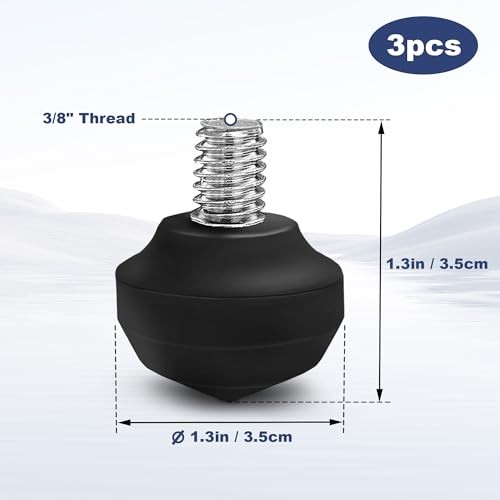 Universal Tripod Rubber Foot Spike, Anti-Slip 3/8" Rubber Feet for ...