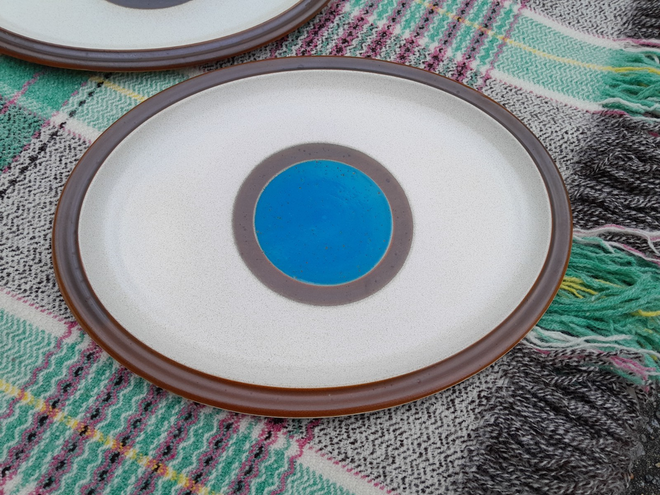 2 x Denby Stoneware Mid Century Plates, Platters ~ Potters Wheel ...