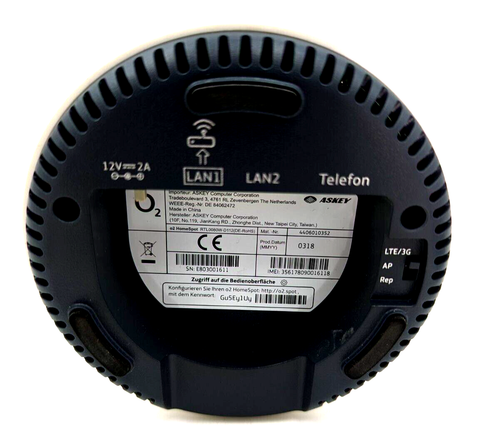 o2 HomeSpot LTE Router Askey RTL0080.D112 | LTE bis 300 MBit/s | Für ...