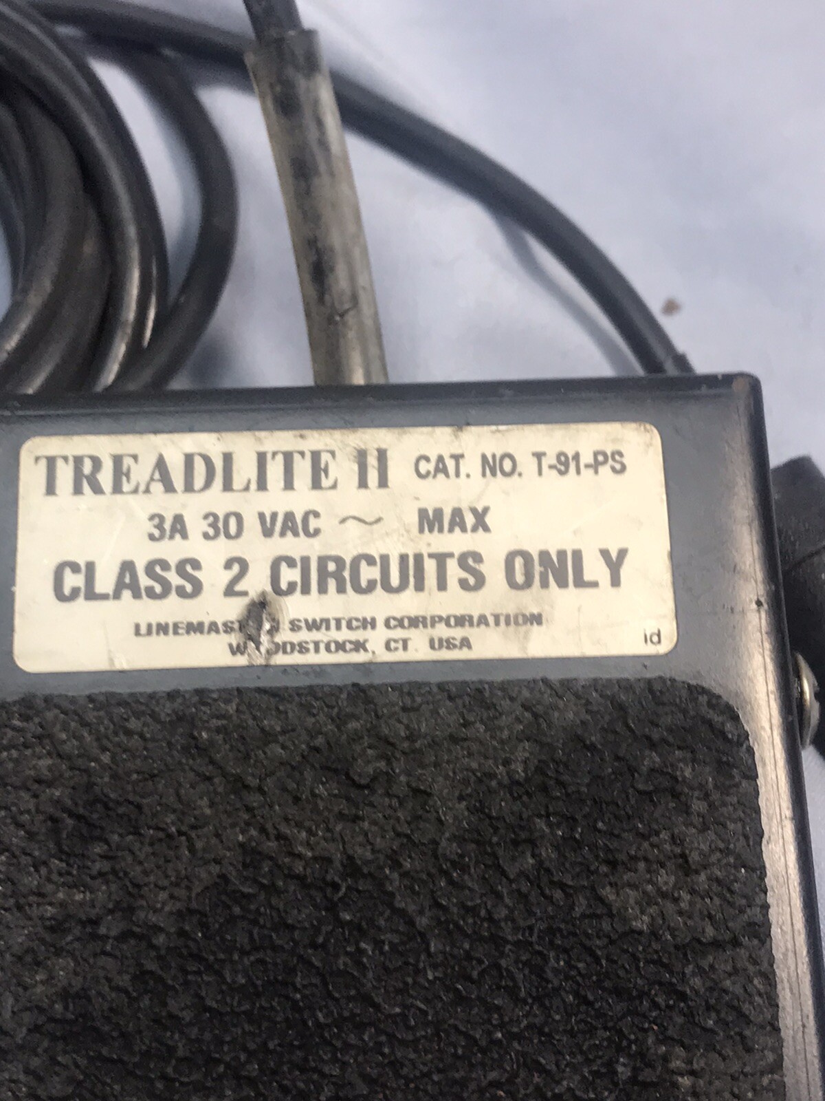 Linemaster Treadlite II T-91-PS 3 amp 30 vac Foot Control Pedal Switch ...