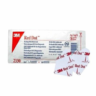ECG Electrodes Resting Adult Red Dot Tab Style 100 per Pack | eBay ...