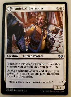 1x Panicked Bystander Cackling Culprit Crimson Vow Magic the Gathering ...