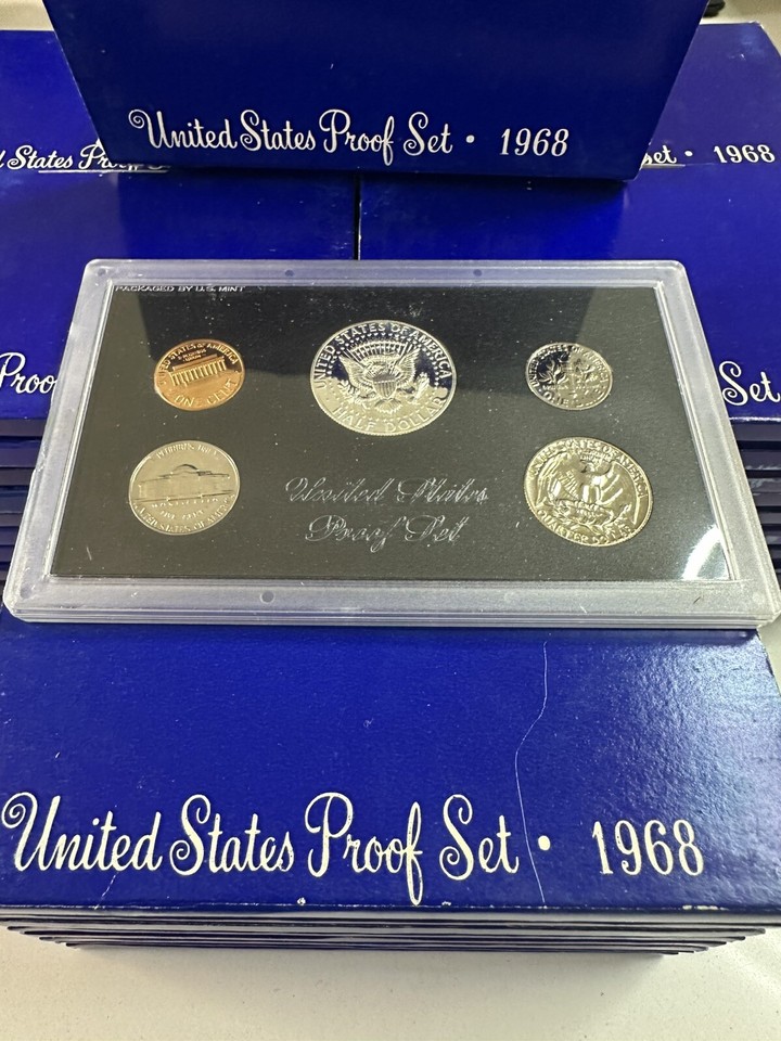 1968-S Proof Set 40% Silver Kennedy - (OGP) 5 coins! | eBay