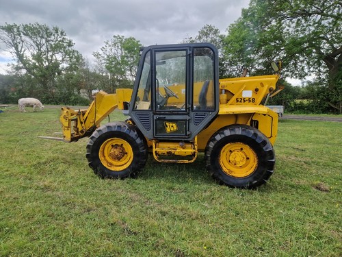 JCB 525-58 telehandler with forks digger loader, pick up hitch, turbo ...