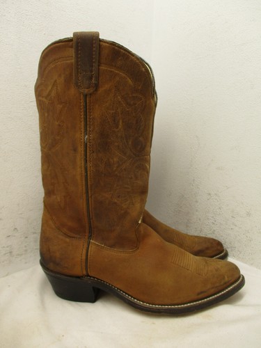 SHEPLERS Mens Western Cowboy Boots Brown Leather Size 9 D sty 917399 ...