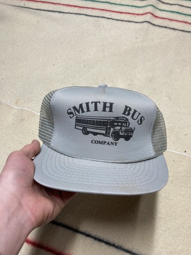 Vintage trucker hat mesh cap smith bus company transit automotive ...