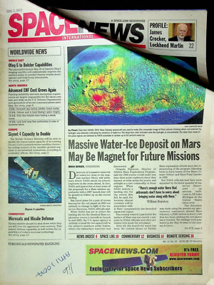 Space News International Mag Water-Ice Deposit On Mars June 3 2002 ...