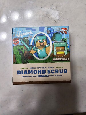 Dr. Squatch Minecraft Diamond Scrub Soap Bar - In-Game Content Code ...
