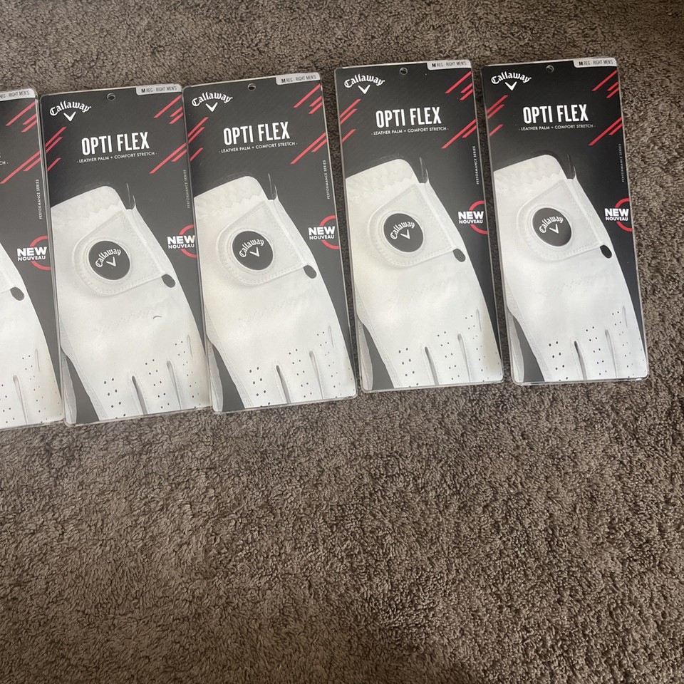 Callaway Mens Regular Opti Flex Golf Gloves. Mens Right 7x Lot | eBay
